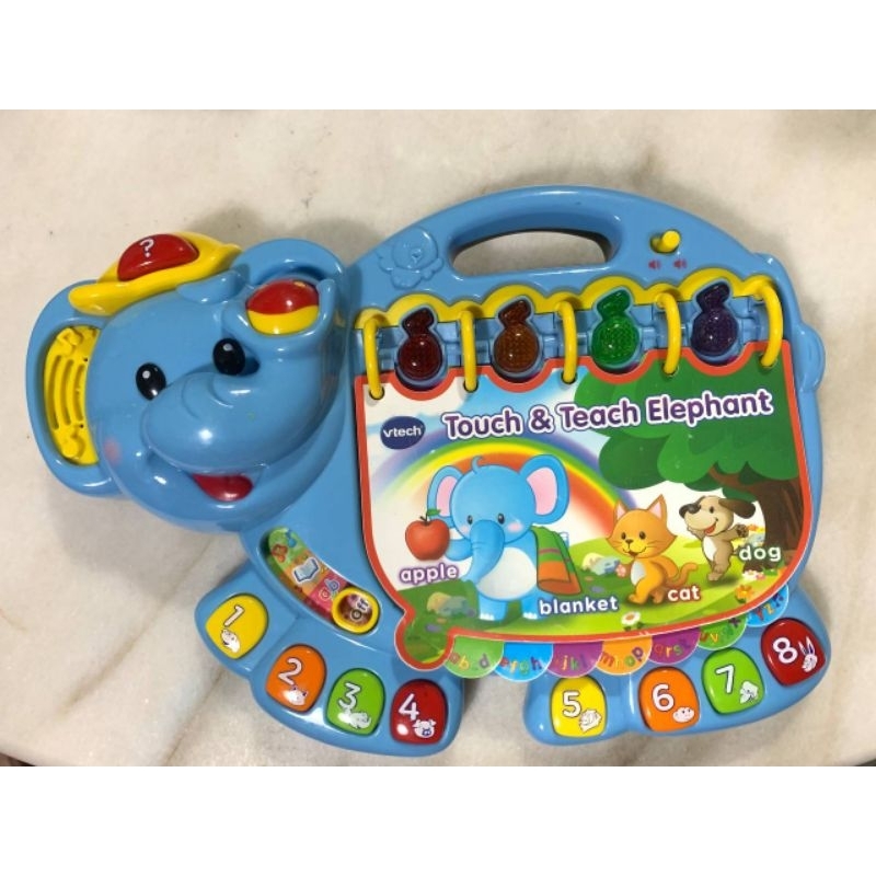 PRELOVED VTech Touch & Teach Elephant Interactive story book | Shopee ...