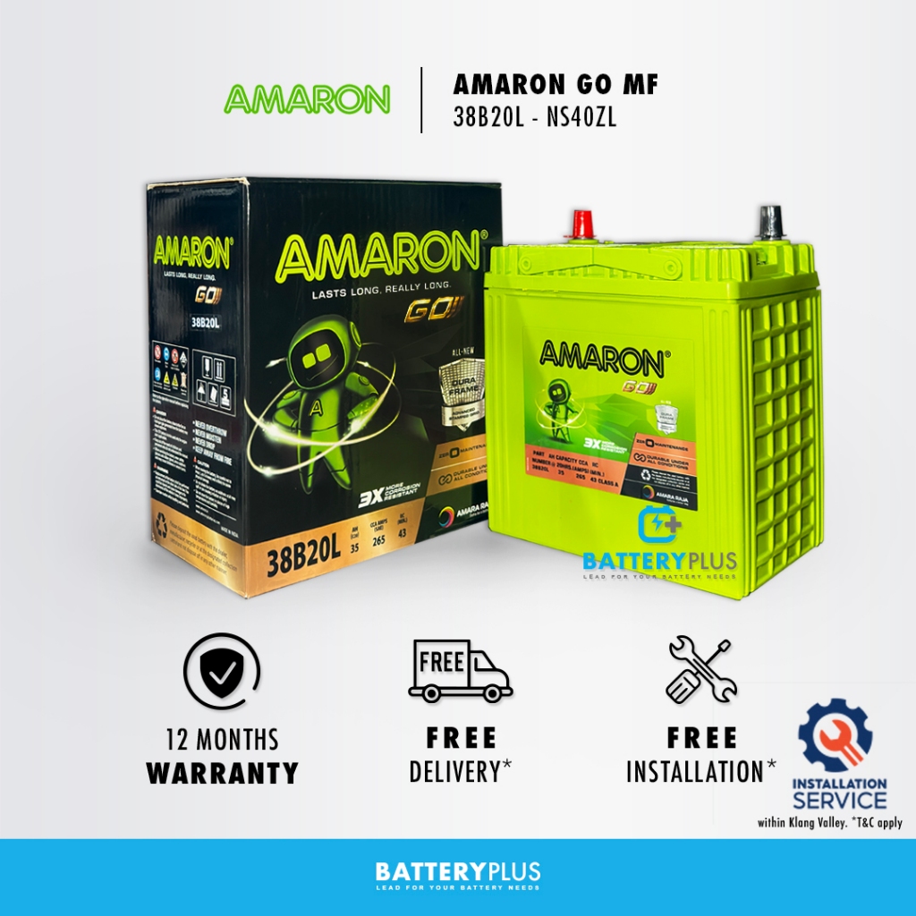[ Installation Provided ] 38B20L | NS40ZL Amaron GO MF Car Battery Myvi ...