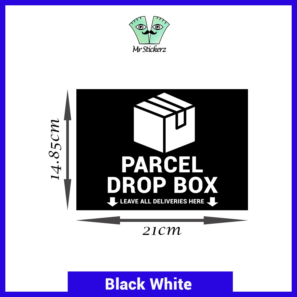 Please Drop Parcel Here Sticker Signage / Food and Drink Signboard ...