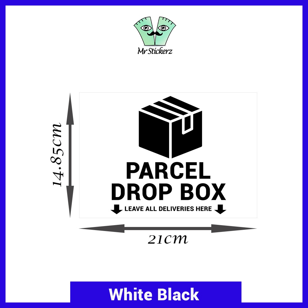 Please Drop Parcel Here Sticker Signage / Food and Drink Signboard ...