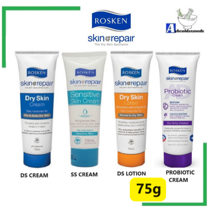 Rosken Probiotic/ Dry Skin/ Sensitive skin/ Vitamin E cream & Lotion ...