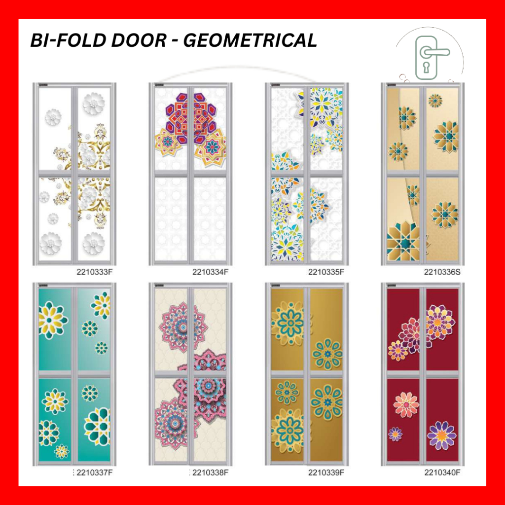 BI-FOLD DOOR -GEOMETRICAL | Shopee Malaysia