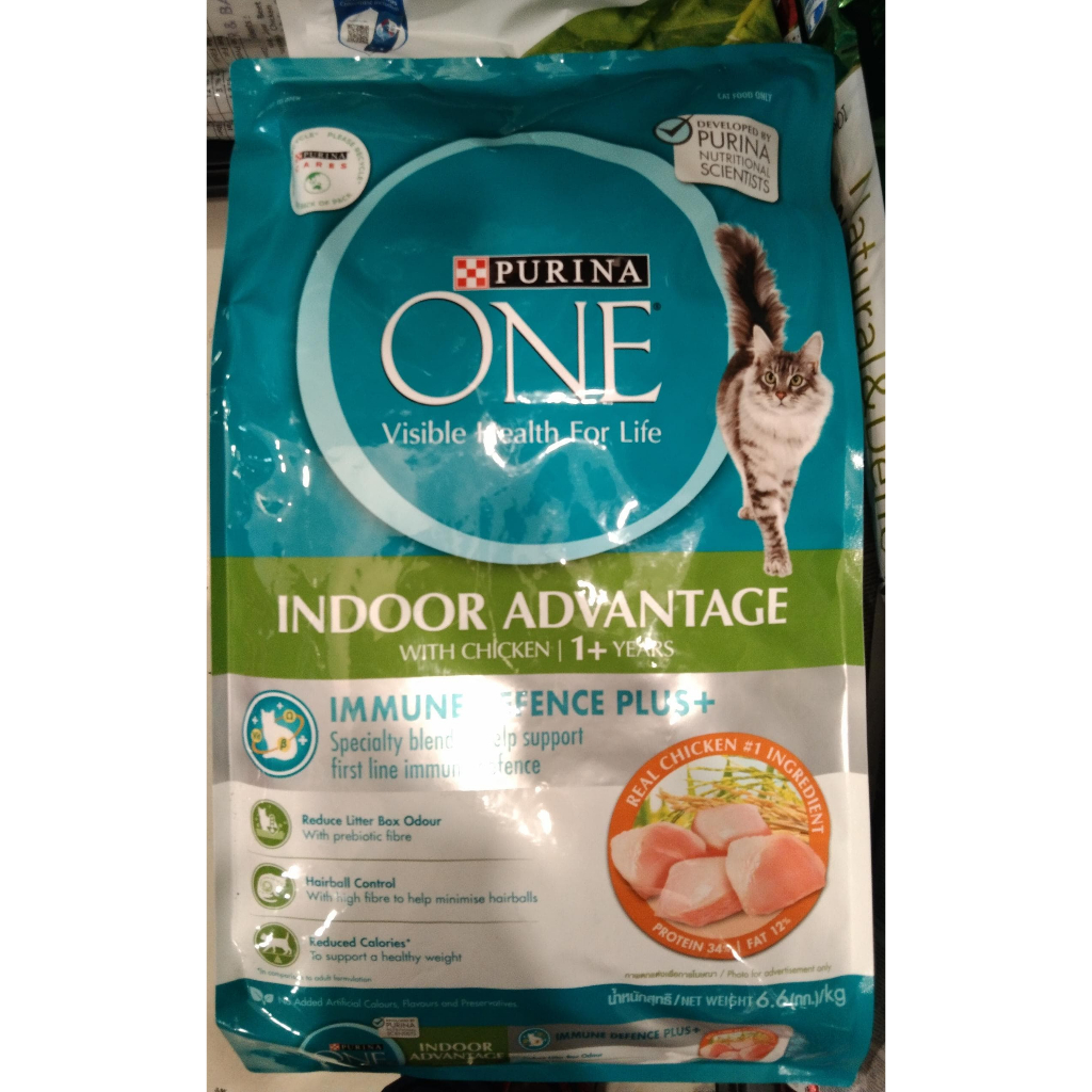 PURINA ONE® Adult Indoor Advantage with Chicken Dry Cat Food 6.6KG ...