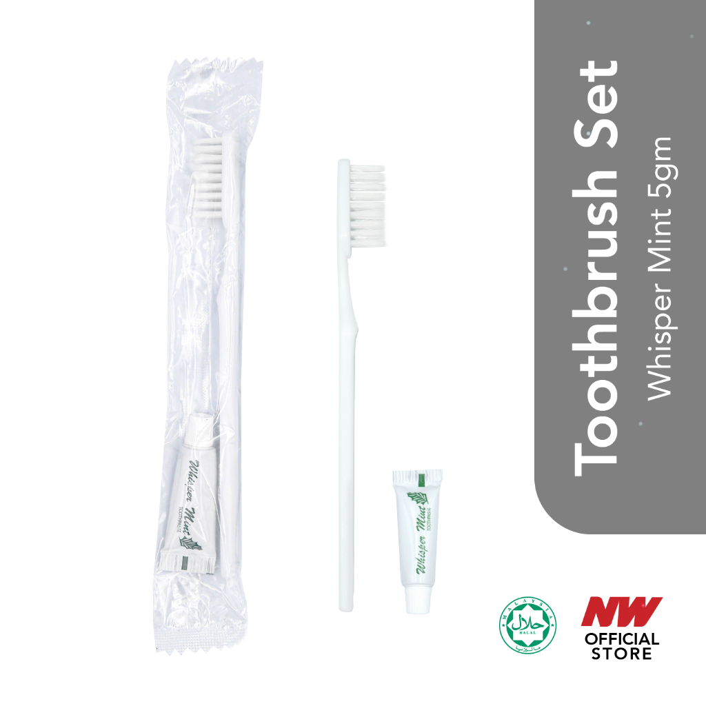 TOOTHBRUSH SET/BERUS GIGI (1PC) -5GM PASTE IN POLYBAG TRAVEL USE ...