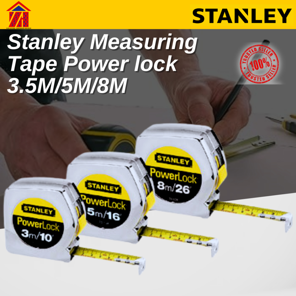 L MALL STANLEY POWER LOCK STHT33428-8 MEASURING TAPE / MEASUREMENT TAPE ...
