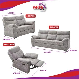 Caler Home Orson 1R +2 + 3 Fabric Sofa Set With Coffee Table [Free ...
