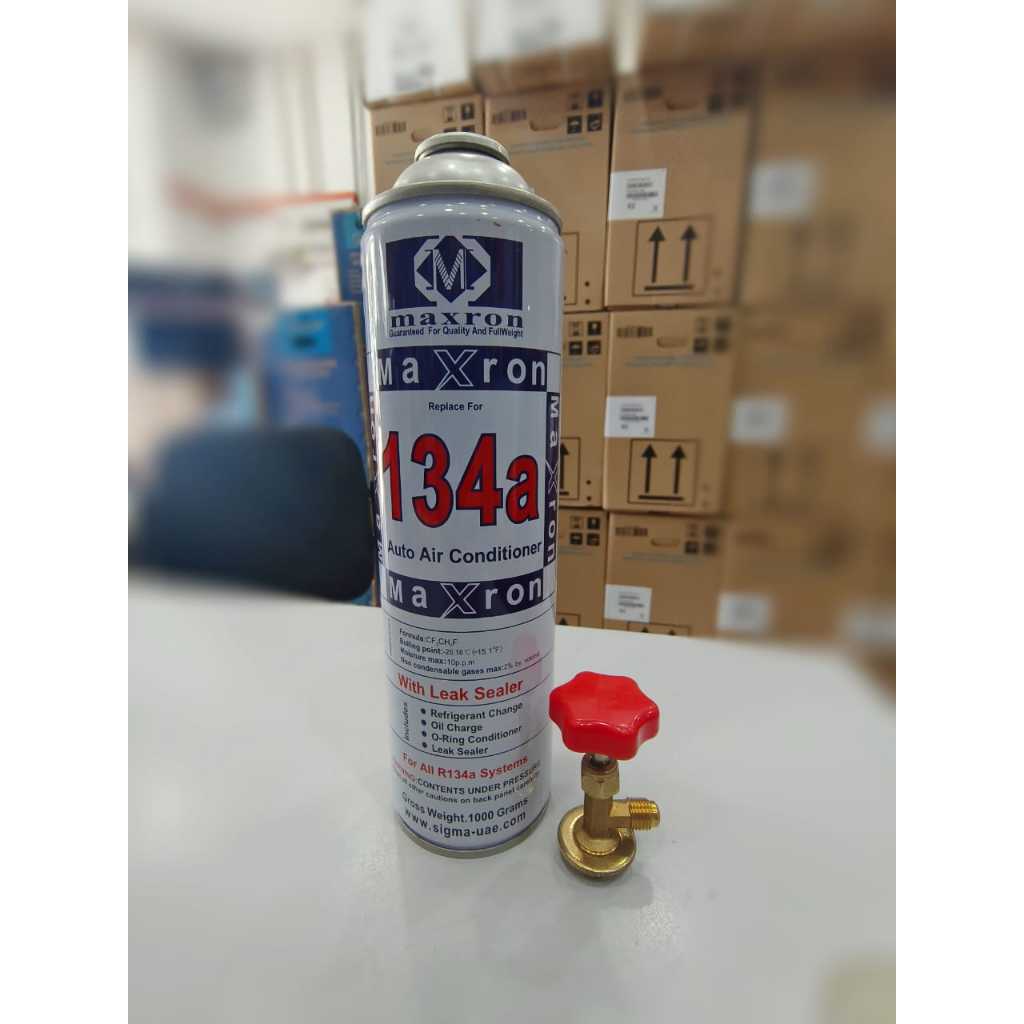 MAXRON R134a Gas Aircond Kereta Refrigerant Car Air Cond / CT-339 Cap tap *SABAH & SARAWAK CAN'T ...