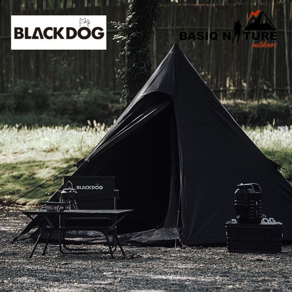 BasiqNature Blackdog Outdoor Camping Tent Hexagonal Indian Pyramid Tent black camp | Shopee Malaysia