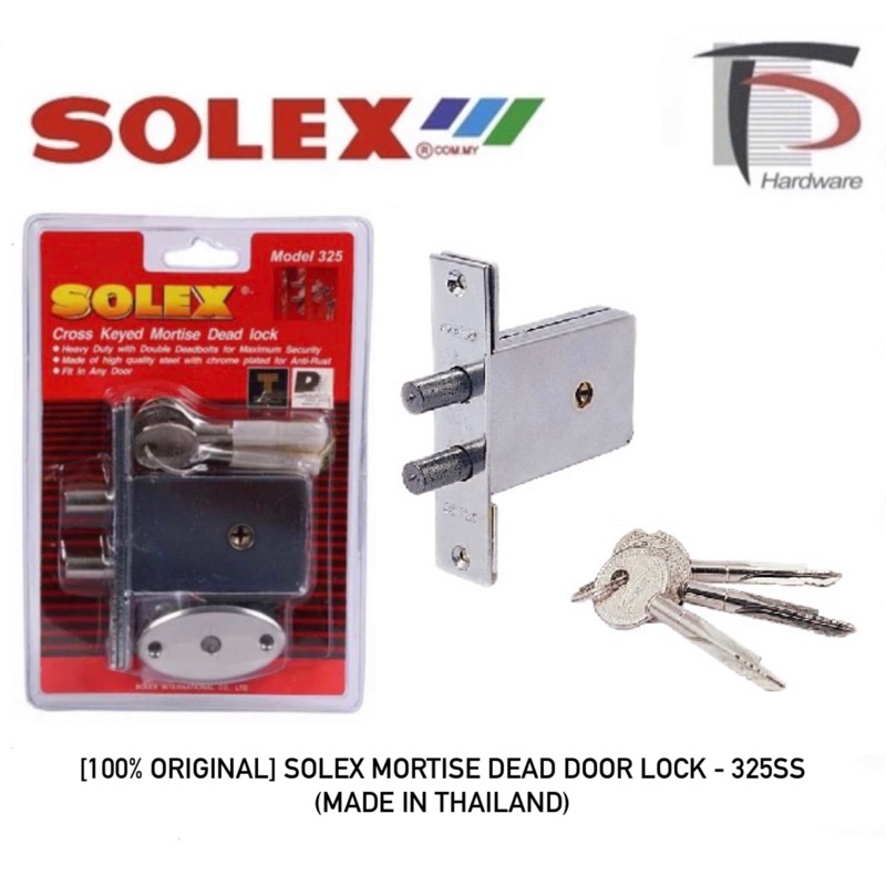 [100% ORIGINAL] SOLEX MORTISE DEAD DOOR LOCK - 325SS (MADE IN THAILAND ...