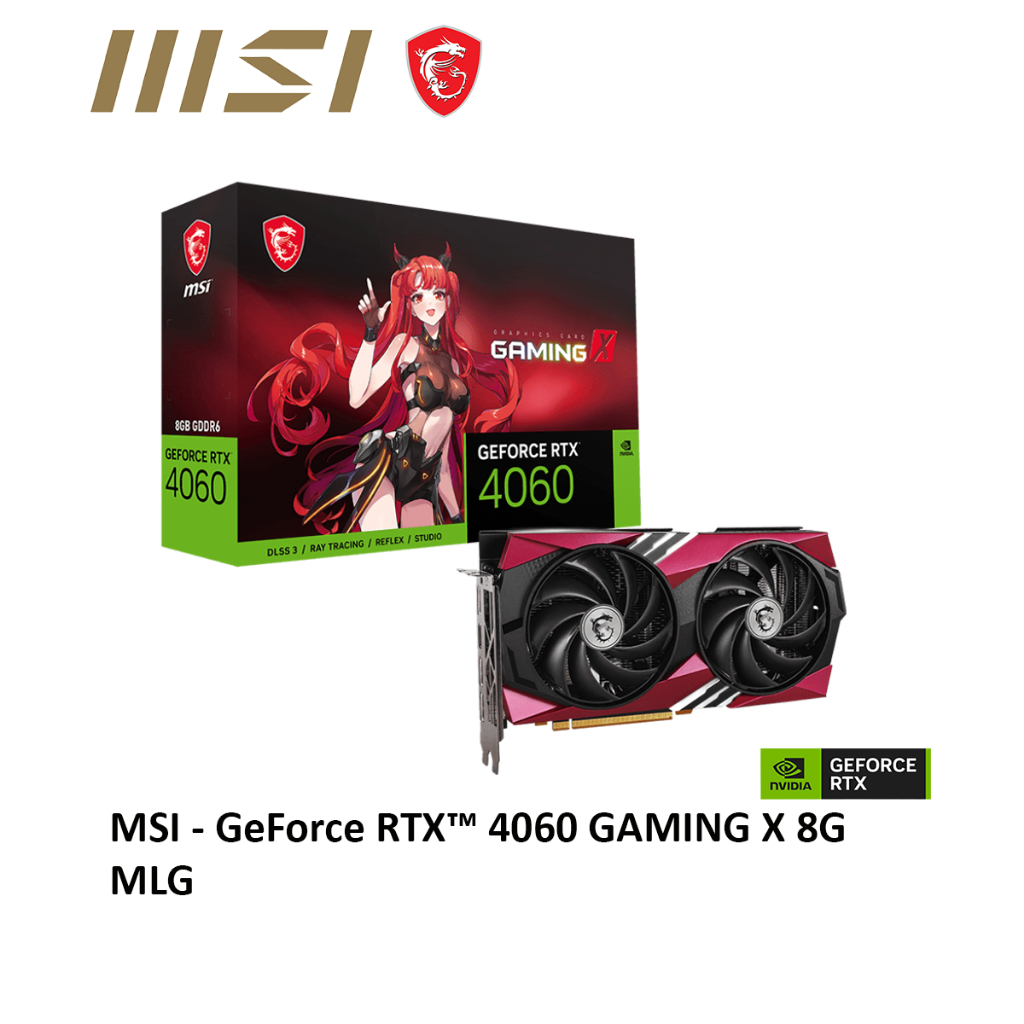 MSI RTX 4060 GAMING X 8G MLG 8GB GDDR6 Nvidia GeForce RTX4060 8G D6 ...