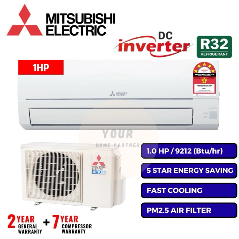 Mitsubishi Electric Mr Slim Inverter Air Cond 1HP/1.5HP/2HP/2.5HP JS ...