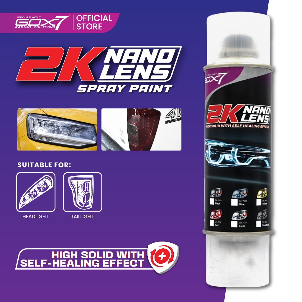 Gox7 2K Nano Lens Series GH76** 280ml Aerosol Spray Paint-Headlight 2K ...