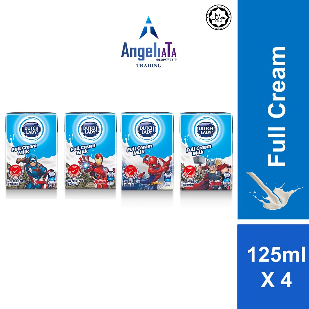 🥛Dutch Lady Marvel Avengers Full Cream Flavor 125ml x 4s UHT Dairy ...