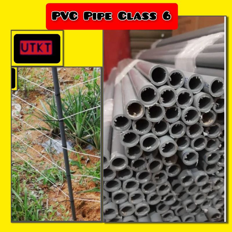 PVC PIPE CLASS 6 ( THICK) 1/2" (1 SET 50 BATANG) PAGAR ELEKTRIK ...