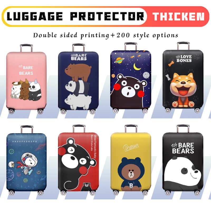 EKKALL Luggage Protector Cover 18-32 Inch Thicken Cartoon Luggage ...