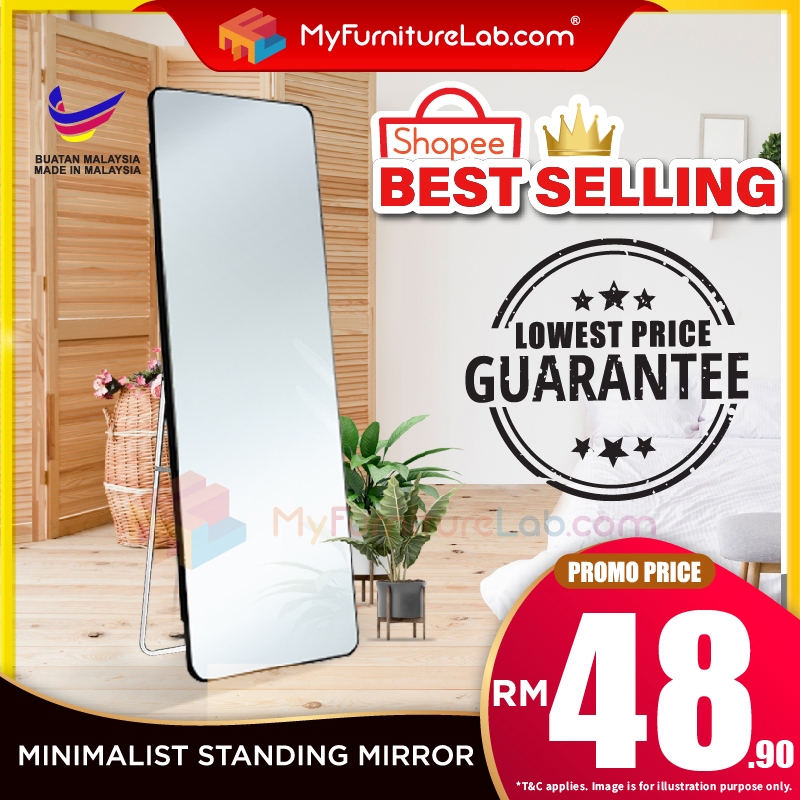 【READY STOCK】𝐌𝐘𝐅𝐔𝐑𝐍𝐈𝐓𝐔𝐑𝐄𝐋𝐀𝐁®: Standing Long Mirror Stand Cermin Panjang ...
