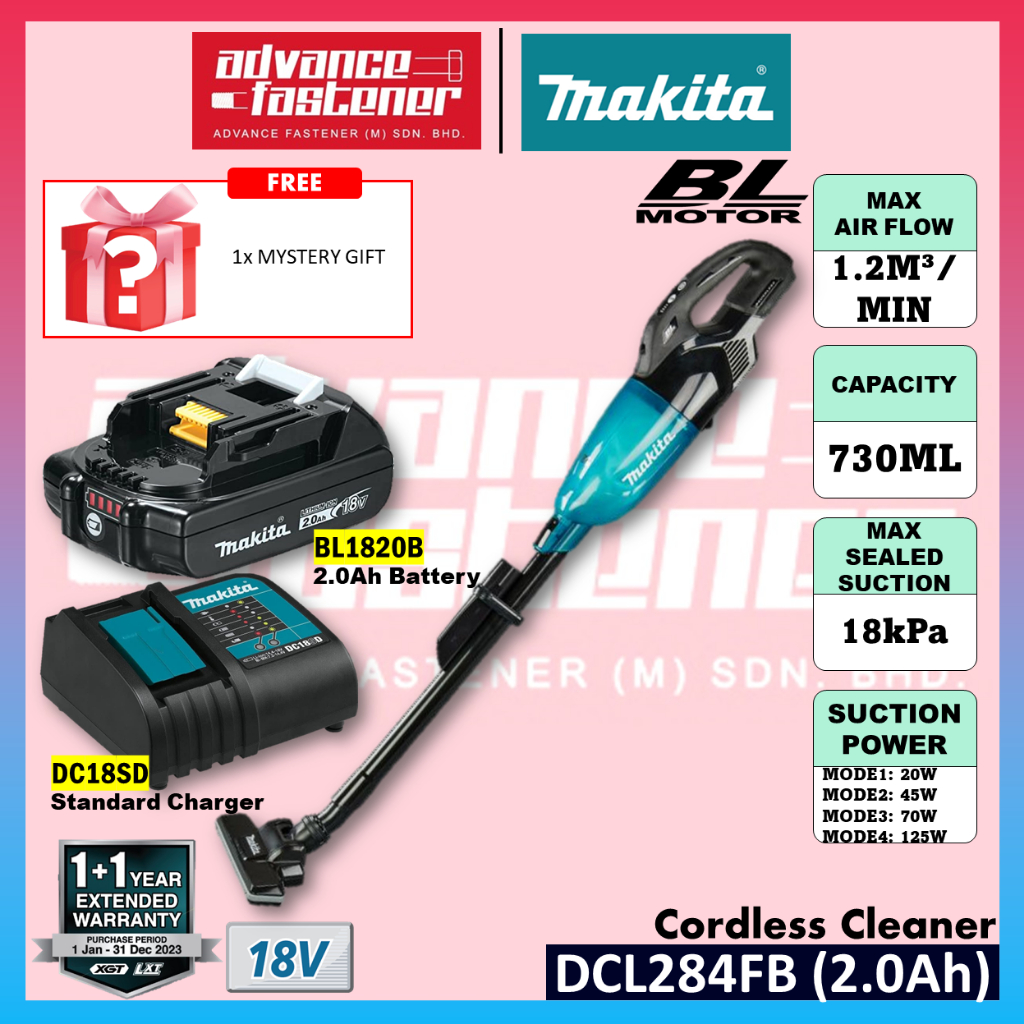 Makita DCL284FZW / DCL284FZ / DCL284FZB 18V Cordless Vacuum Cleaner ...