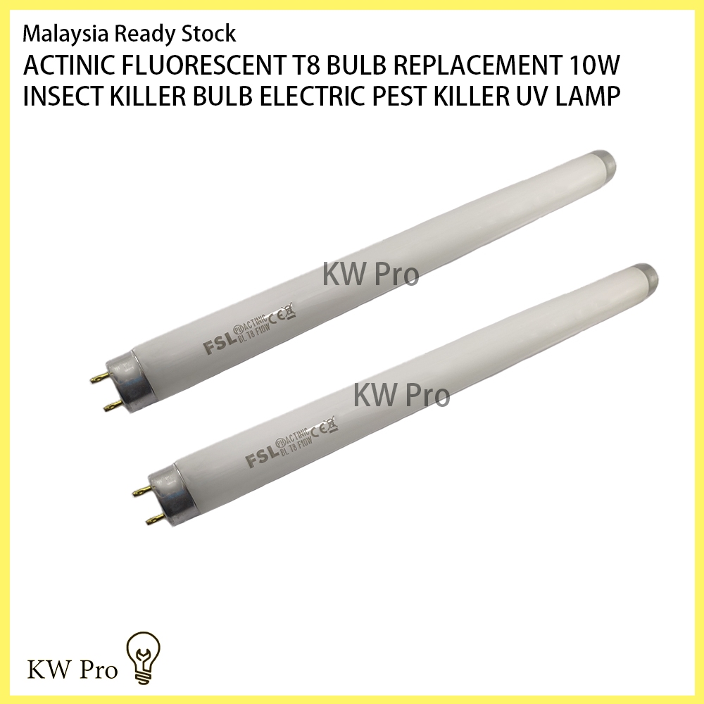ACTINIC FLUORESCENT T8 BULB REPLACEMENT 10W INSECT KILLER BULB ELECTRIC ...