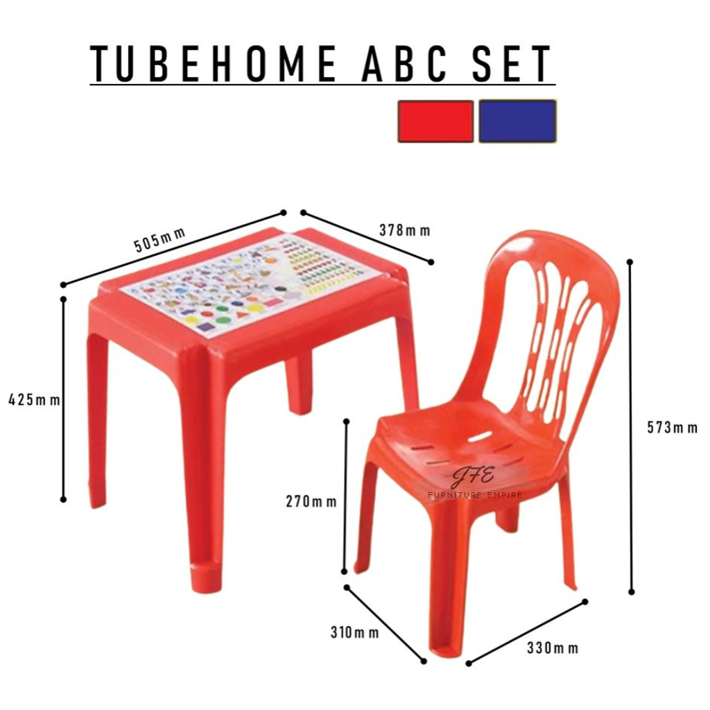 【JFE】Children Plastic Study Table Set / ABC Study Table Set / Kids ...