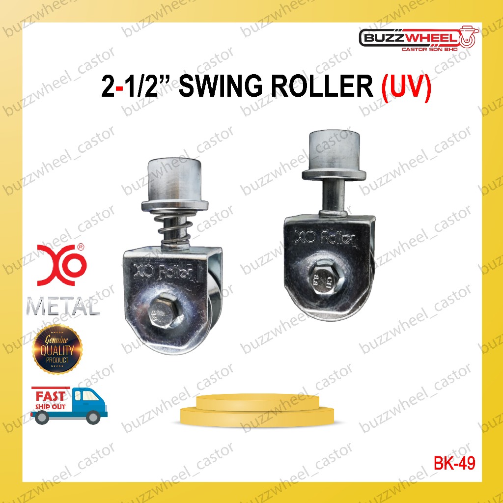2-1/2'' BK-49 (UV) (65MM X 28MM UV-GROOVE) SWING SLIDING GATE ROLLER/ WHEEL/ RODA PAGAR BESI ...