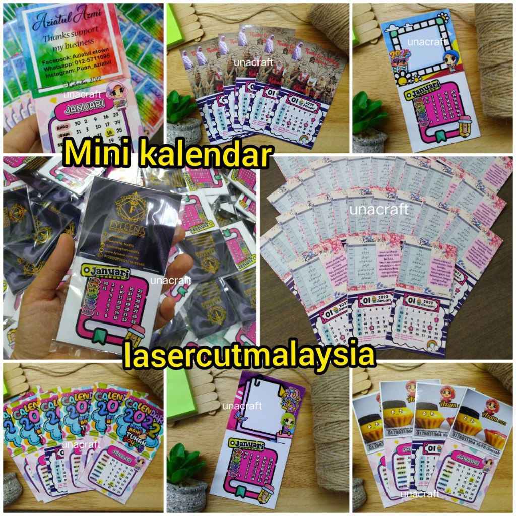 Mini Kalendar 2024 Custom Header Gambar Sendiri | Shopee Malaysia