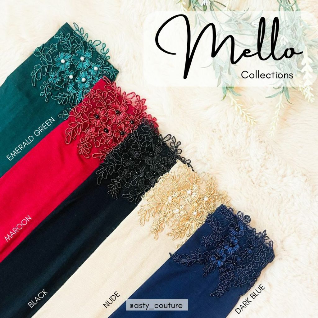 Handsocks MELLO By Asty Couture Muslimah Laced Lycra Cotton | Shopee Malaysia
