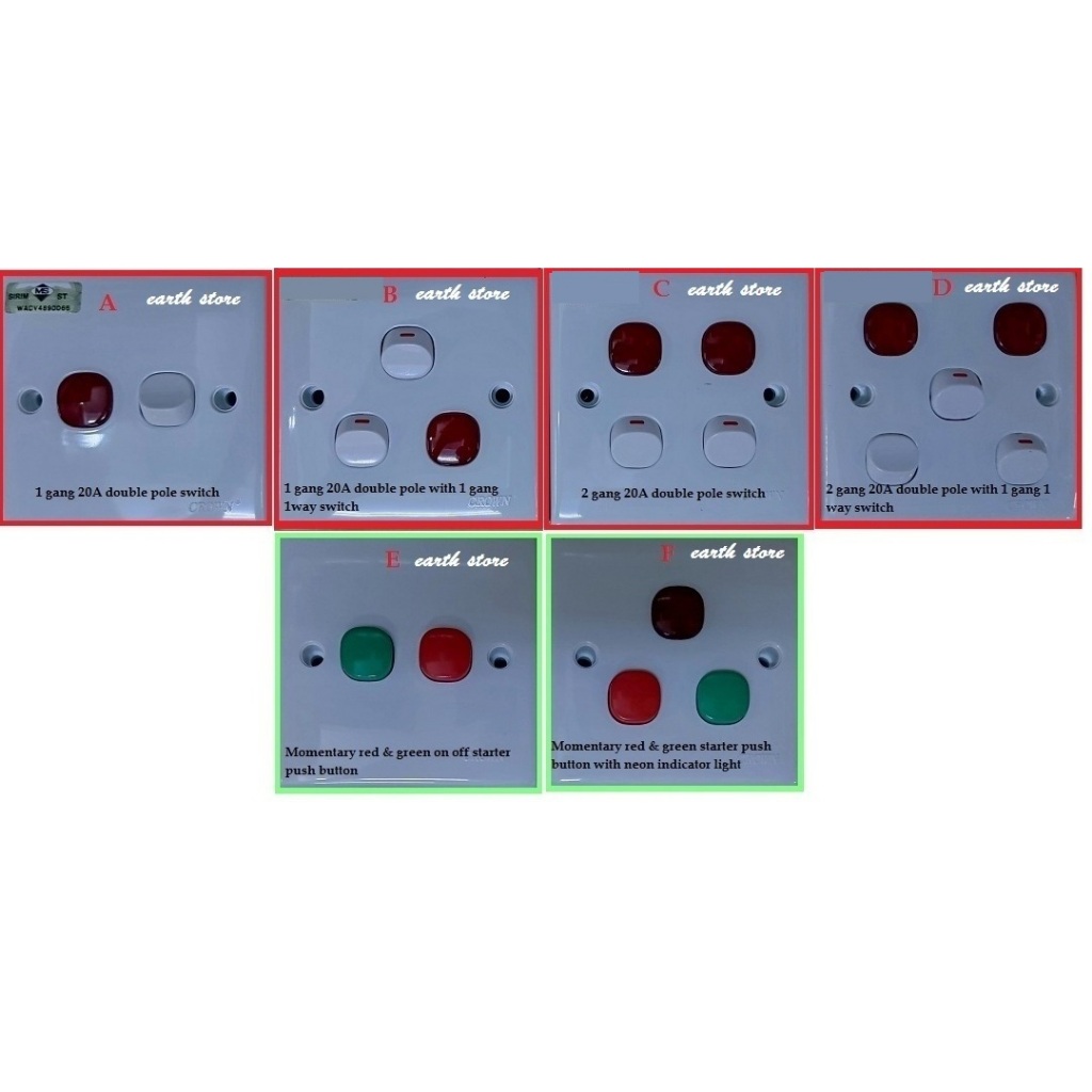 SUIS 2 FASA KEGUNAAN PEMANAS AIR/ DOUBLE POLE SWITCH 20A DOUBLE POLE 1 ...