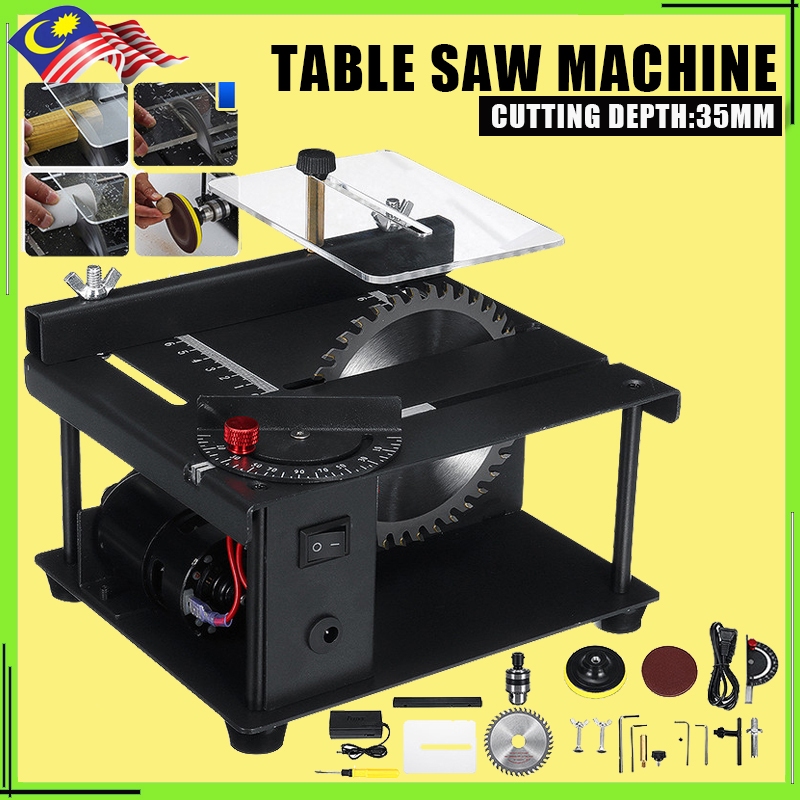12-24V 200W Table Saw Mini Desktop Electric Saw Cutter Speed Angle ...