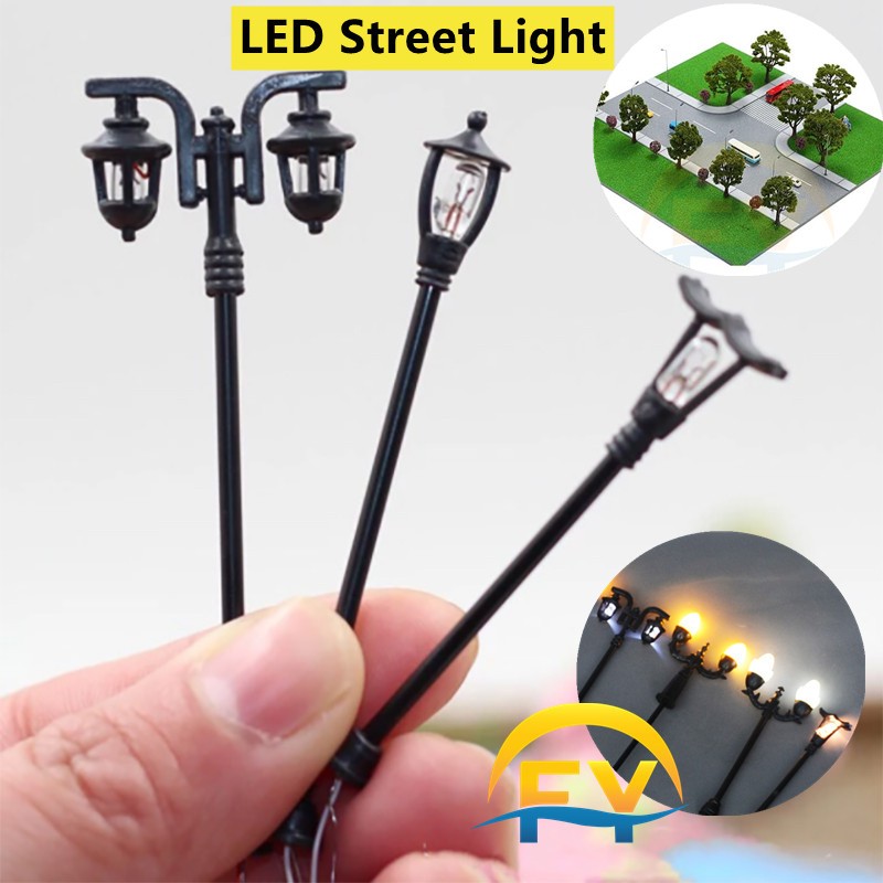 FY 1 Pcs Miniature Diorama LED Street Light Lamp Fairy Garden Home ...