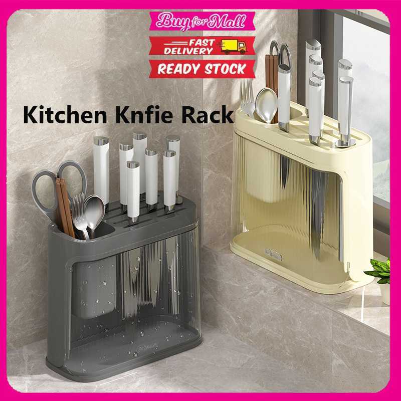 Transparent Knife Container Storage Rack Multi-Functional Kitchen Knife ...