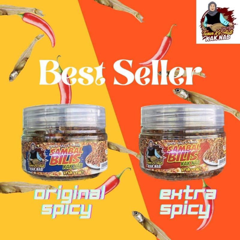 Sambal Bilis Kering Crunchy Kak Nab 135g | Shopee Malaysia