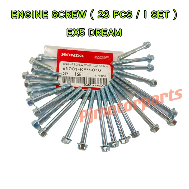 HONDA EX5 DREAM ( 23 PCS / 1 SET ) ENGINE SCREW BOLT COMPLETE SET ENJIN ...