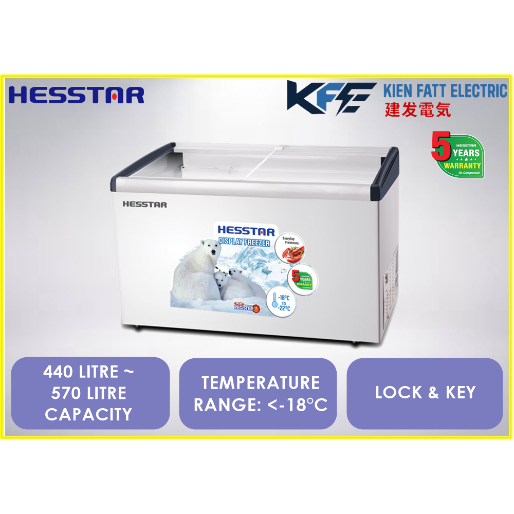 Hesstar Display Freezer 440 Litre HDFG446/ 570 Litre HDFG576 | Shopee ...