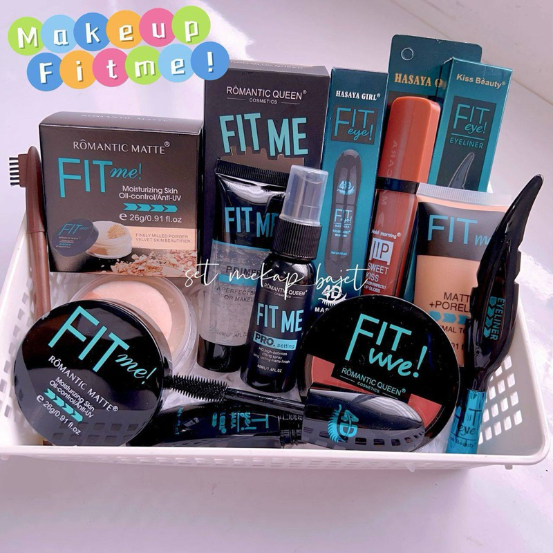 SET MAKEUP FITME LENGKAP 💙💙 SET MAKEUP BERKUALITI | JOM ORDER SEGERA ...