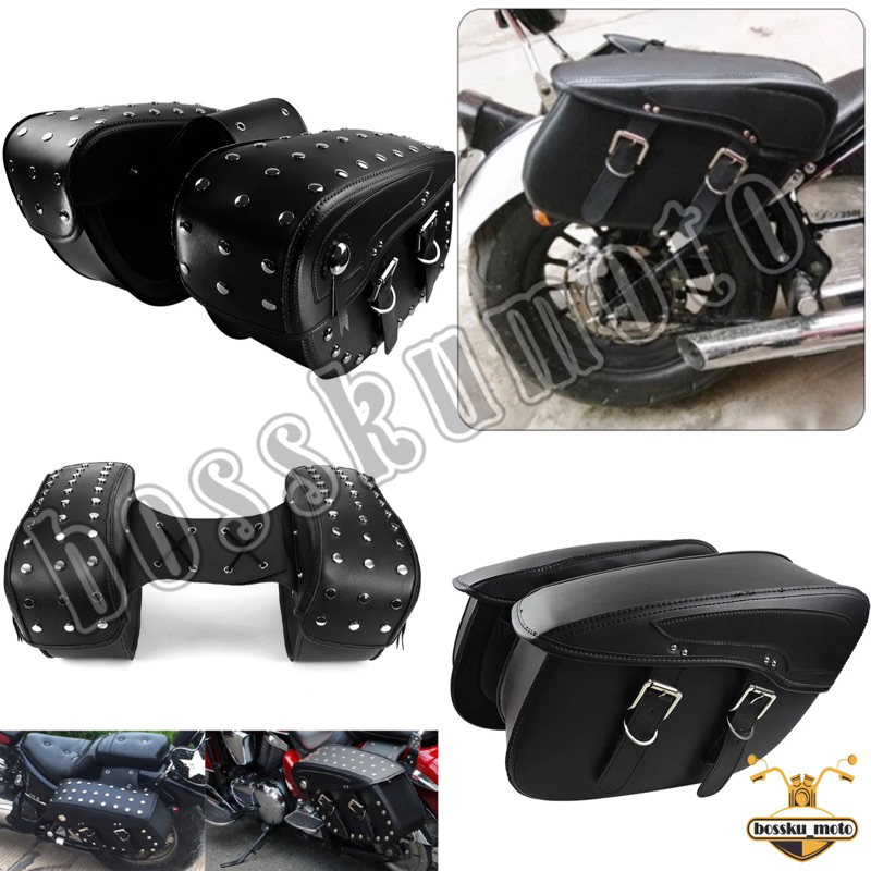 MOTORCYCLE 1 SET SADDLE SIDE BAG UNIVERSAL STORAGE REAR SEAT TAIL BOX ...
