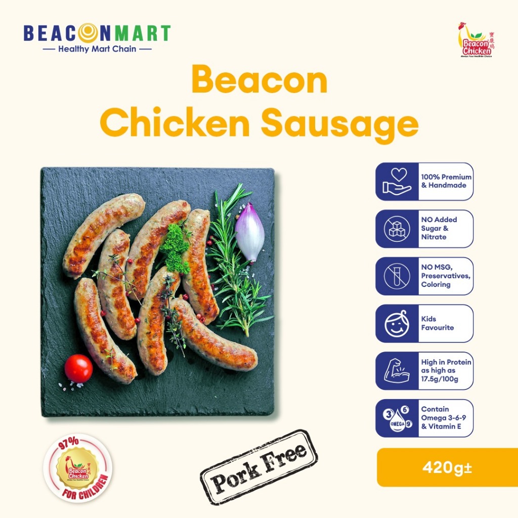 [Beacon Mart] RTC- Beacon Chicken Sausages | Ayam Sosej | 宝康海藻鸡香肠 ...