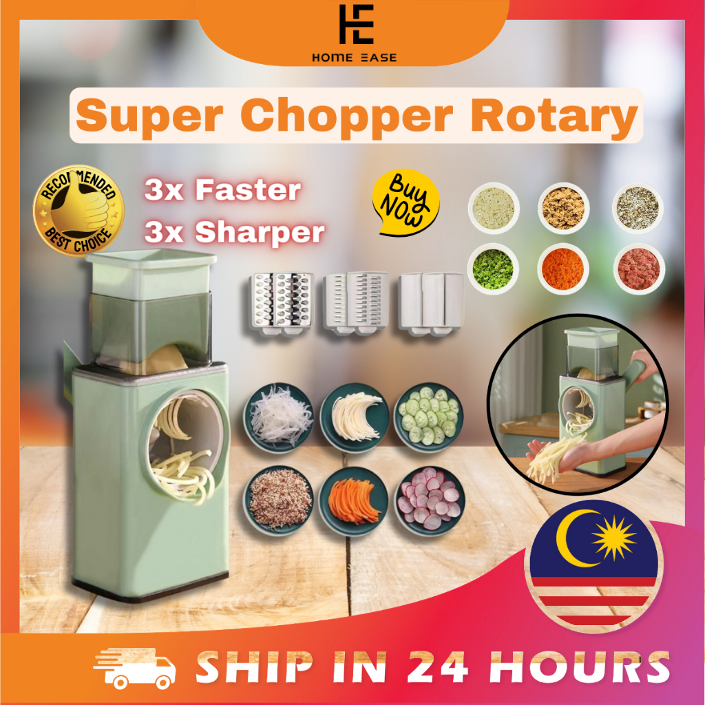 NEW Rotary Manual Chopper Garlic Multipurpose Meat Blender Food ...