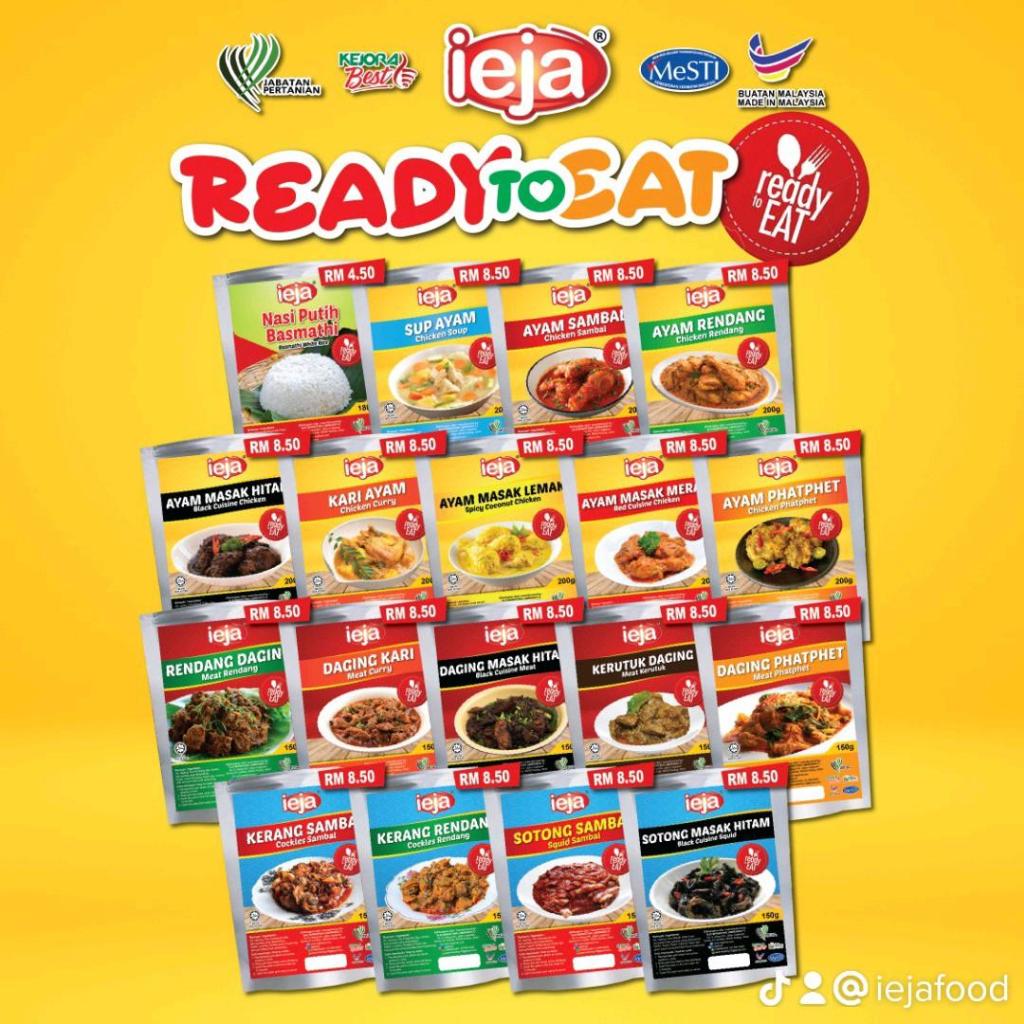iejafood Meal Ready to Eat Halal pelbagai jenis lauk (buka dan terus ...