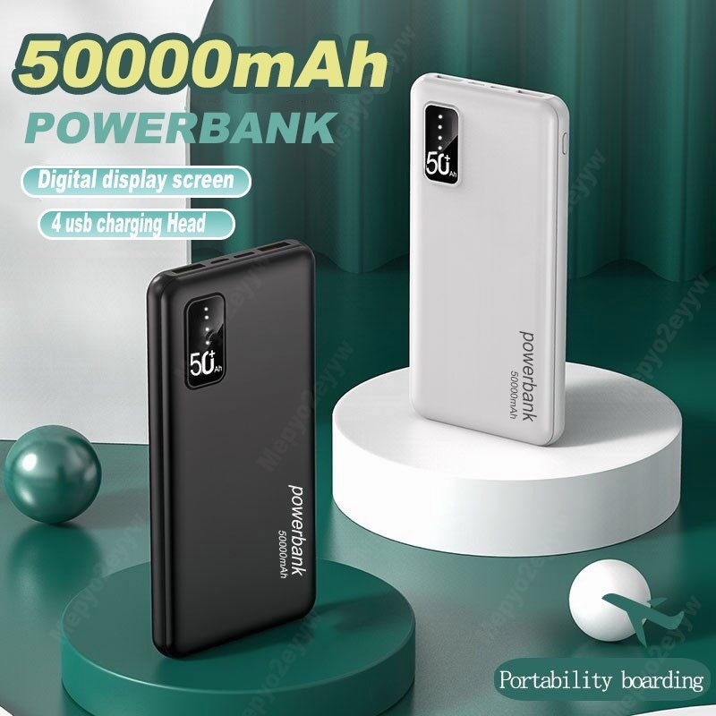 Ready Stock 50000mAh Portable PowerBank Mirror Screen Digital Display PowerBank External Battery ...