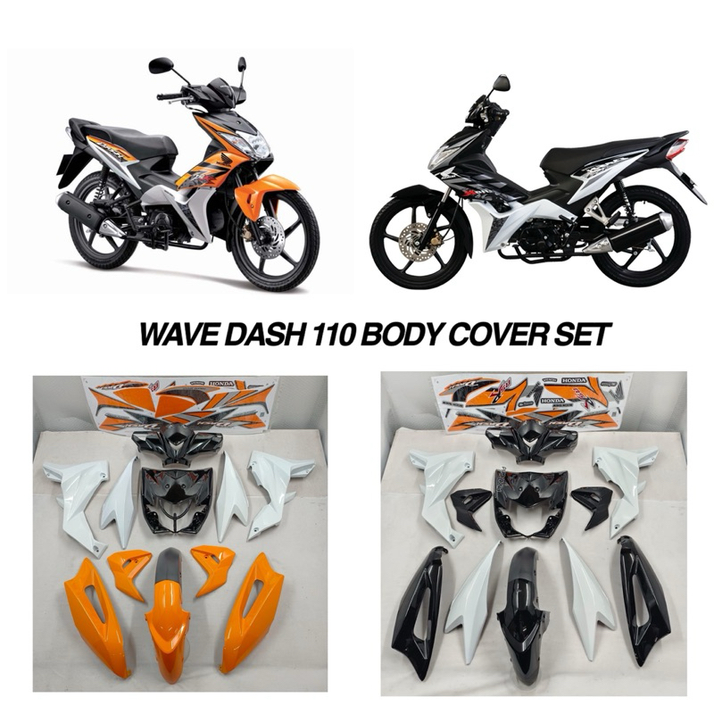 HONDA WAVE DASH 110 V1 BODY COVER SET + STICKER M-SEKI BODY COVER SET DASH 110 | Shopee Malaysia