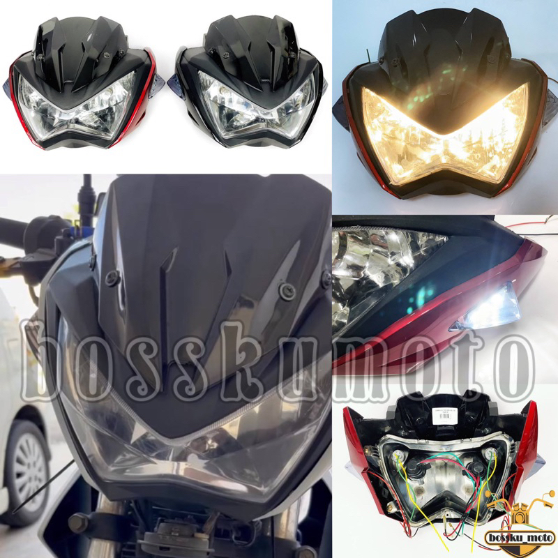 HEAD LAMP FZ150 v1 v2 v3 vixion Z250 Z300 Z800 Belang Head Light ...