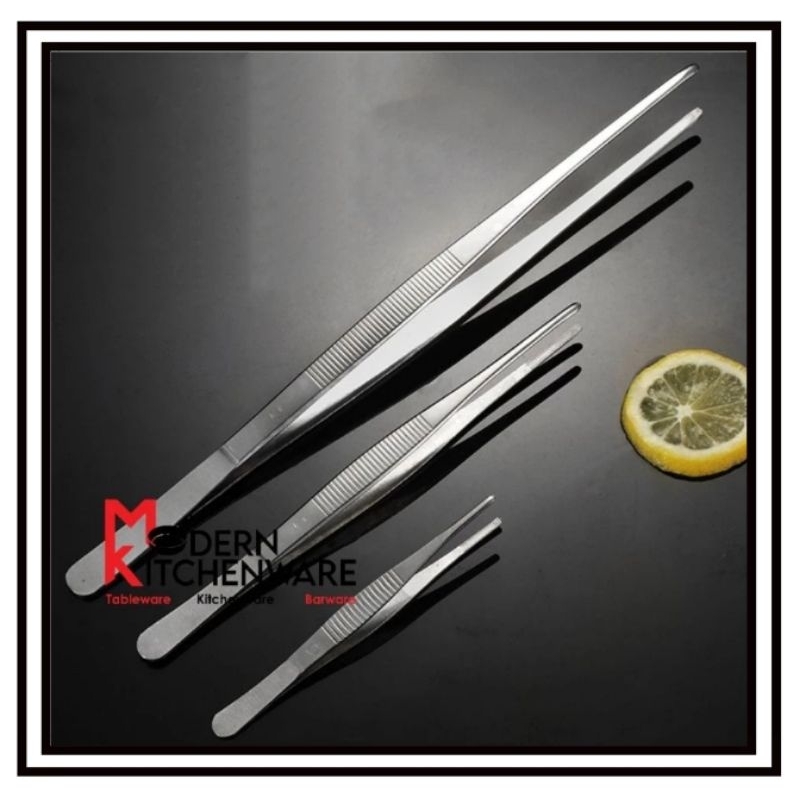 【ModernKitchenware】Stainless Steel Tweezer Food Plating Tweezer ...