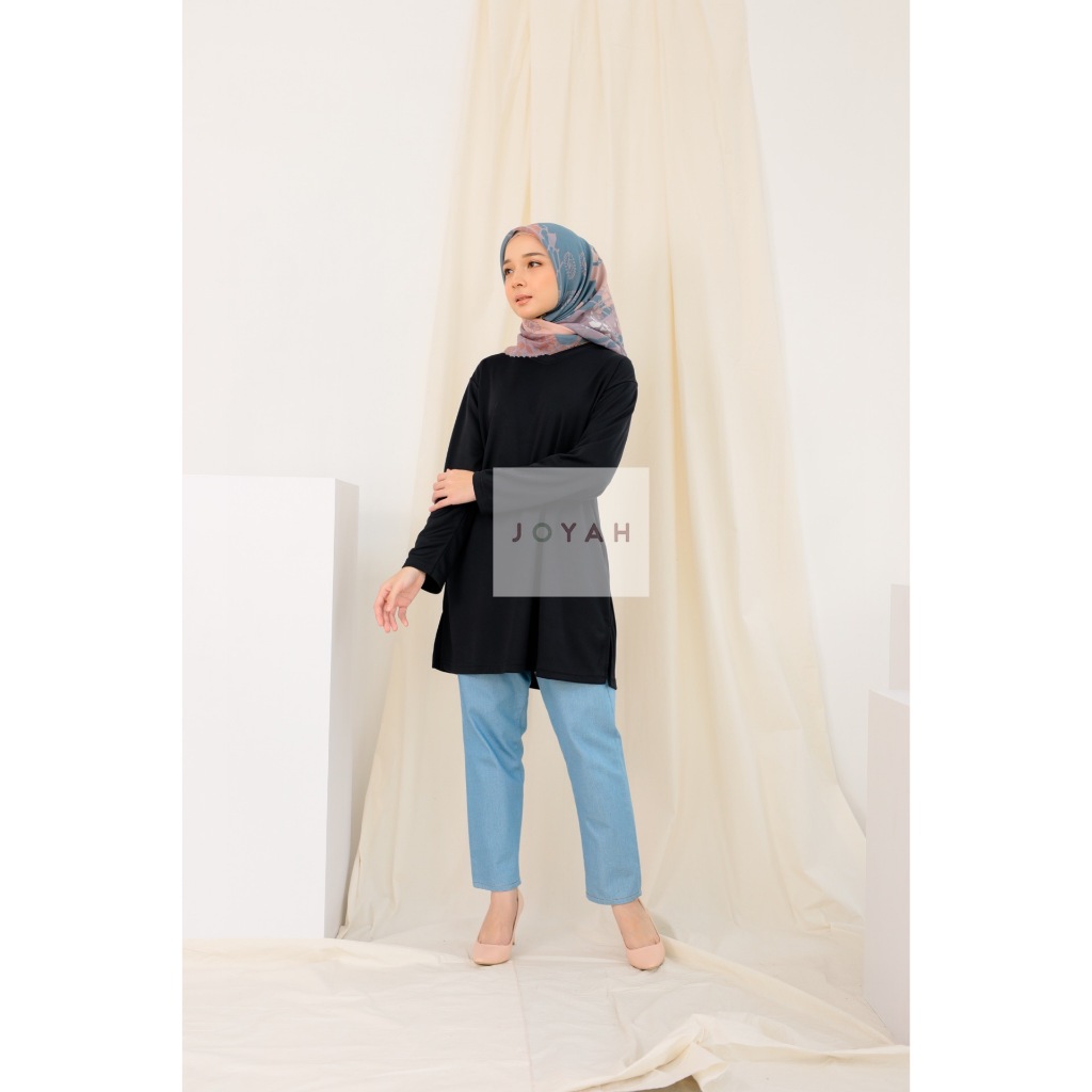 Joyah Plus Size Premium Muslimah/XS-XL/Baju Sukan Muslimah/Plain Jersi/ Microfiber Eyelet ...