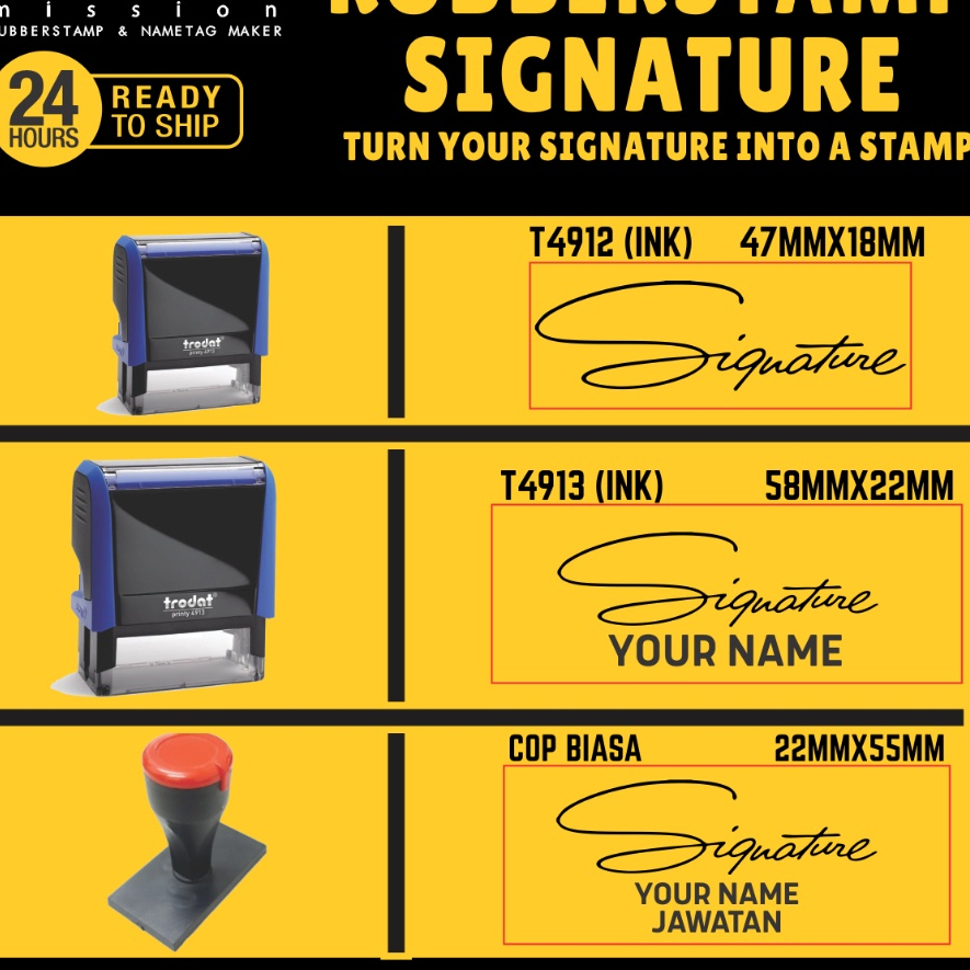 SIGNATURE RUBBERSTAMP | Shopee Malaysia
