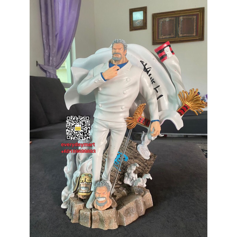 ONE PIECE🔥MONKEY D. GARP BLACK WHITE 3⃣️ HEAD SCULPTS🔥ACTION FIGURE ...