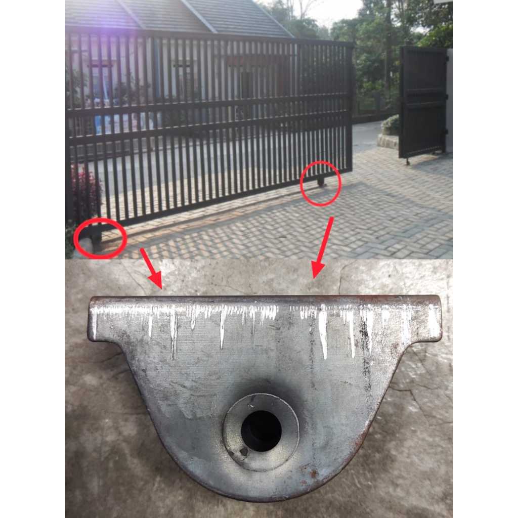 3" BEARING ROLLER RIGID BRACKET / KAKI RODA PINTU PAGAR / 3 INCH RODA ...