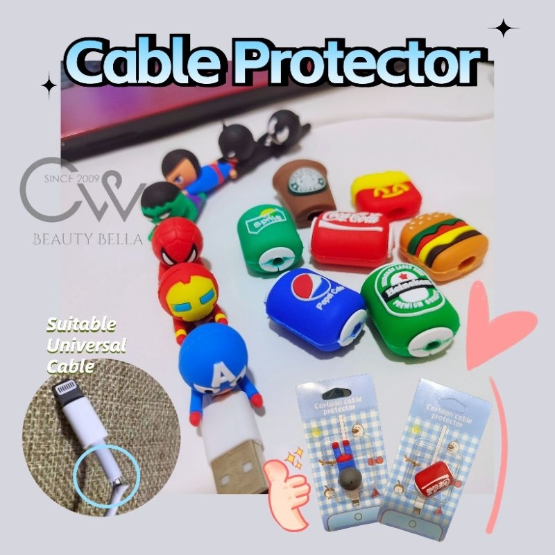 CW Cable Protector Cute Marvel & DC Series Anti Breaking Preventing ...