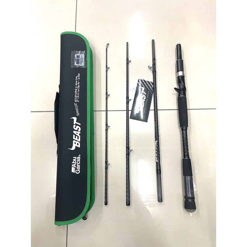 ABU GARCIA BEAST 6’7kaki pe4-6 max lure 120g travel rod bc rod ...