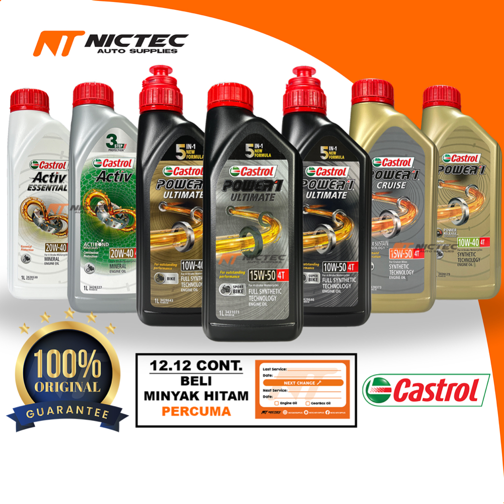 CASTROL 100% ORIGINAL!!! GO ACTIV ESSENTIAL ACTIV POWER 1 CRUISE POWER ...