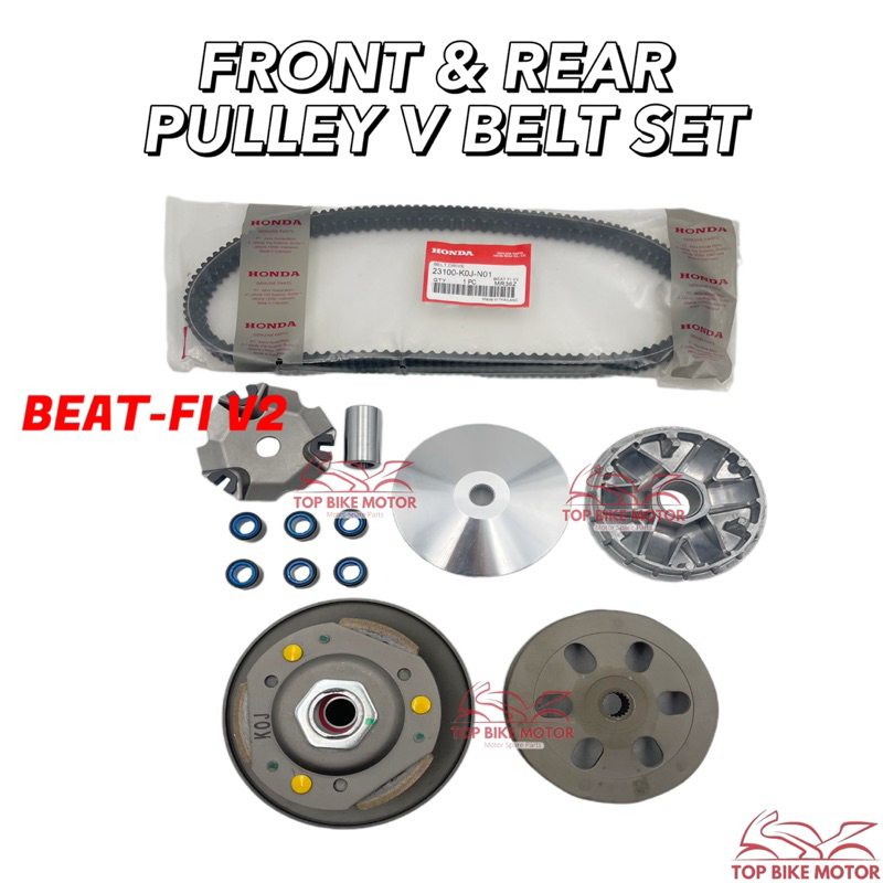 HONDA BEAT FI V2 ( K0J ) BEAT-FI V2 FRONT & REAR PULLEY SET DEPAN ...